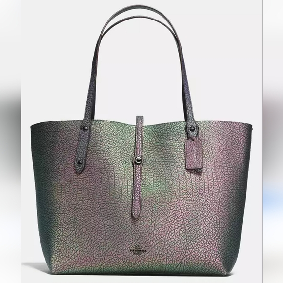 Coach | Bags | Coach Market Tote In Hologram Leather | Poshmark